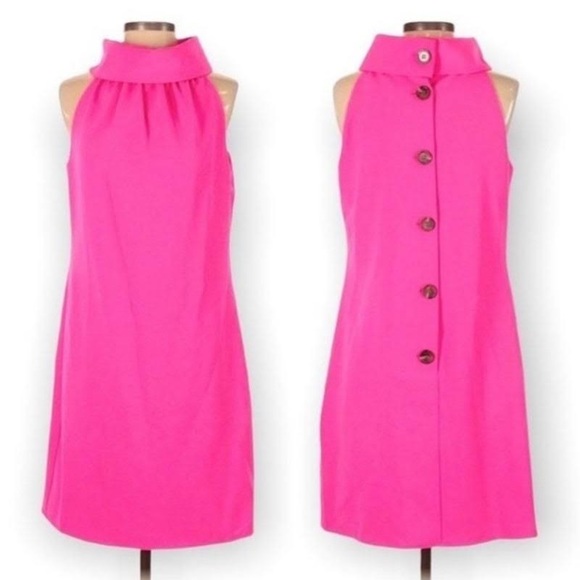 Sail to Sable | Dresses | Sail To Sable Hot Pink Cowl Neck Sleeveless ...